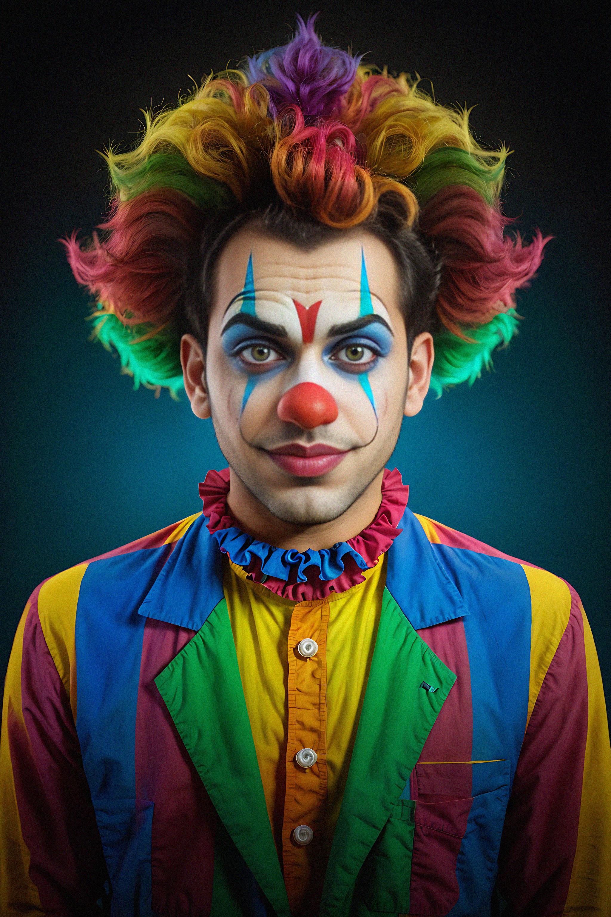 Man as a Clown with Clown Makeup - #7570041 - Royalty Free - AI Photo ...