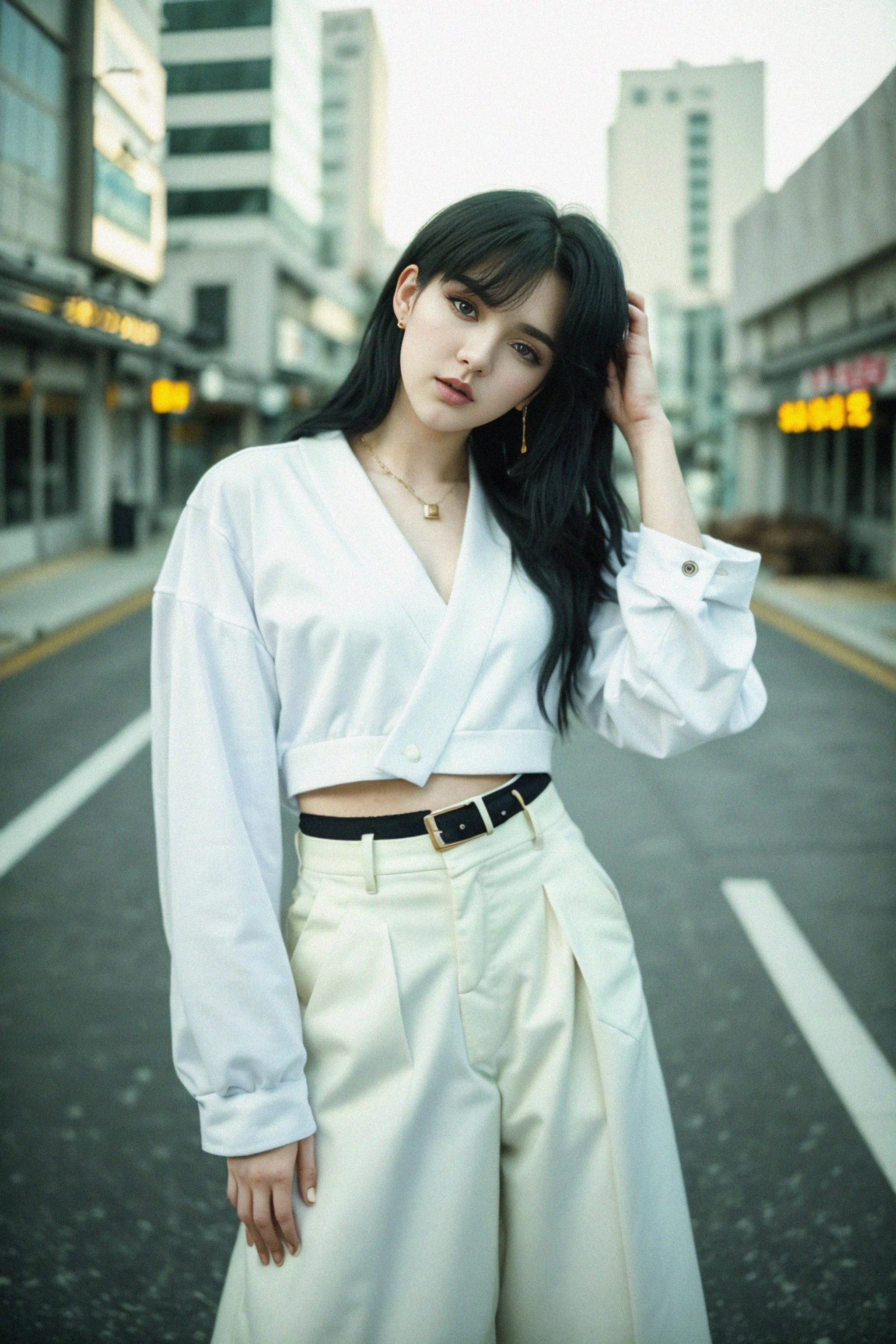 Korean man (with black hair) (as korean kpop k-pop idol) posing for ...