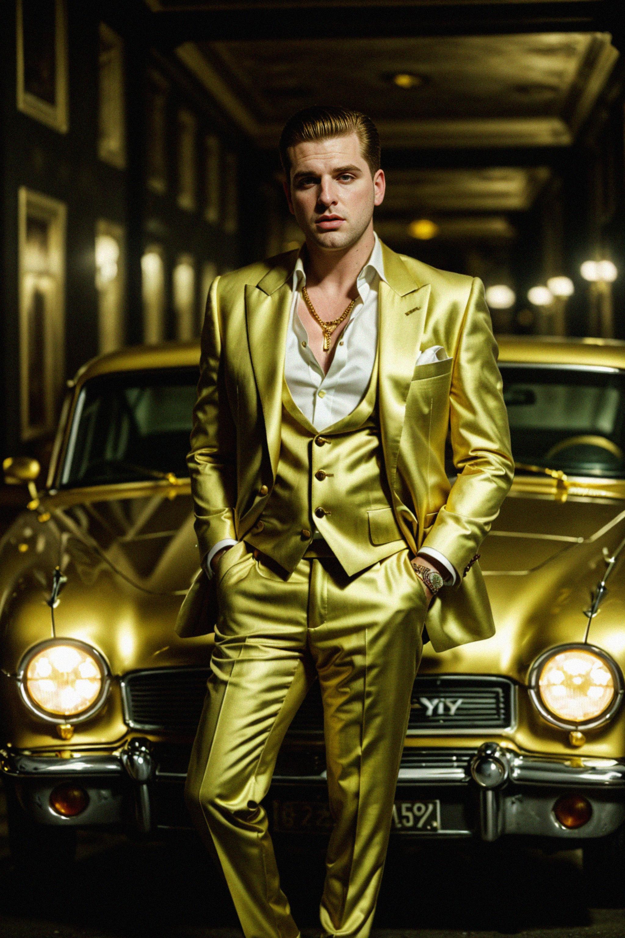 Beautiful man as a mobster, mafia, mafia outfit, tailored suits, chunky ...