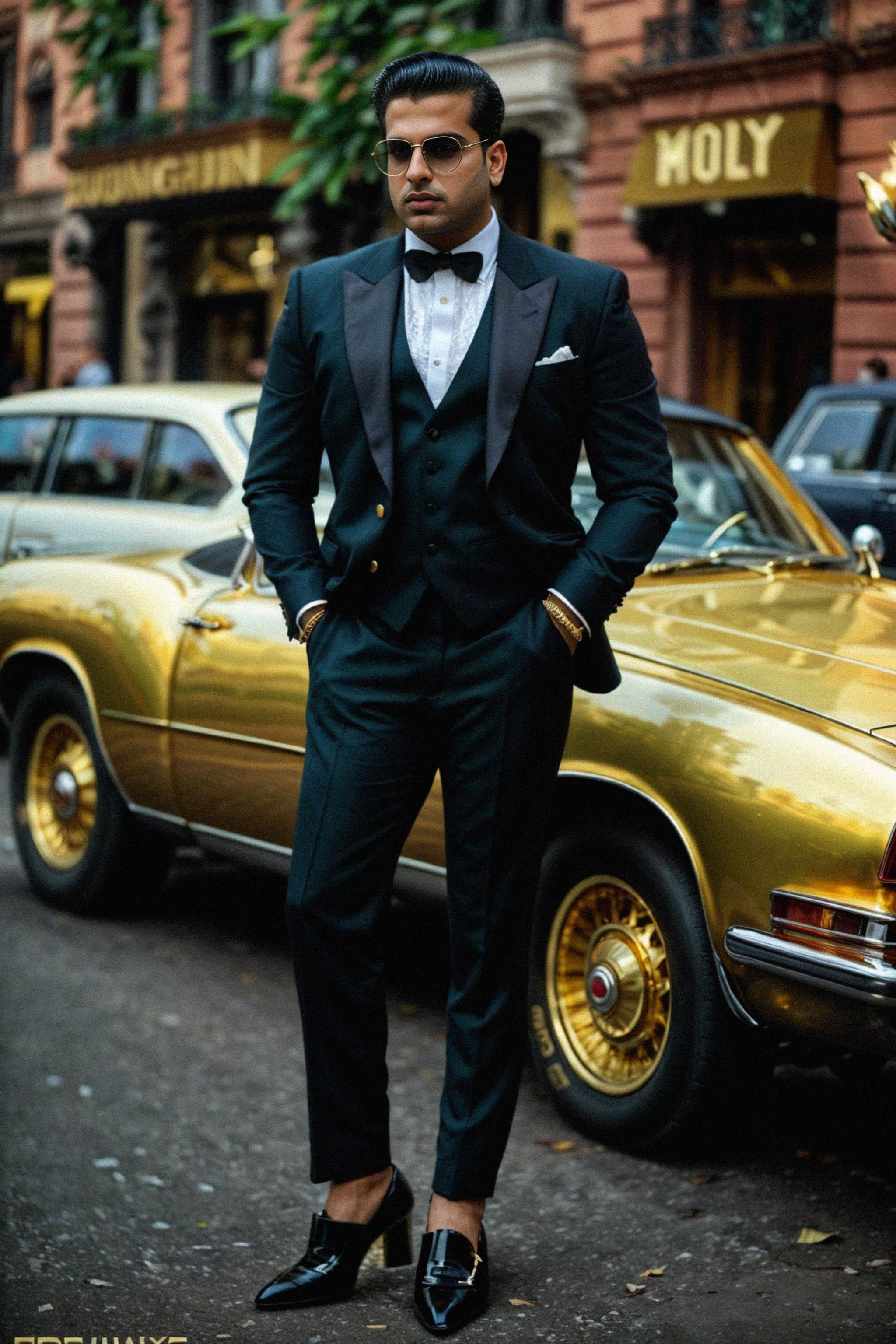 Beautiful man as a mobster, mafia, mafia outfit, tailored suits, chunky ...