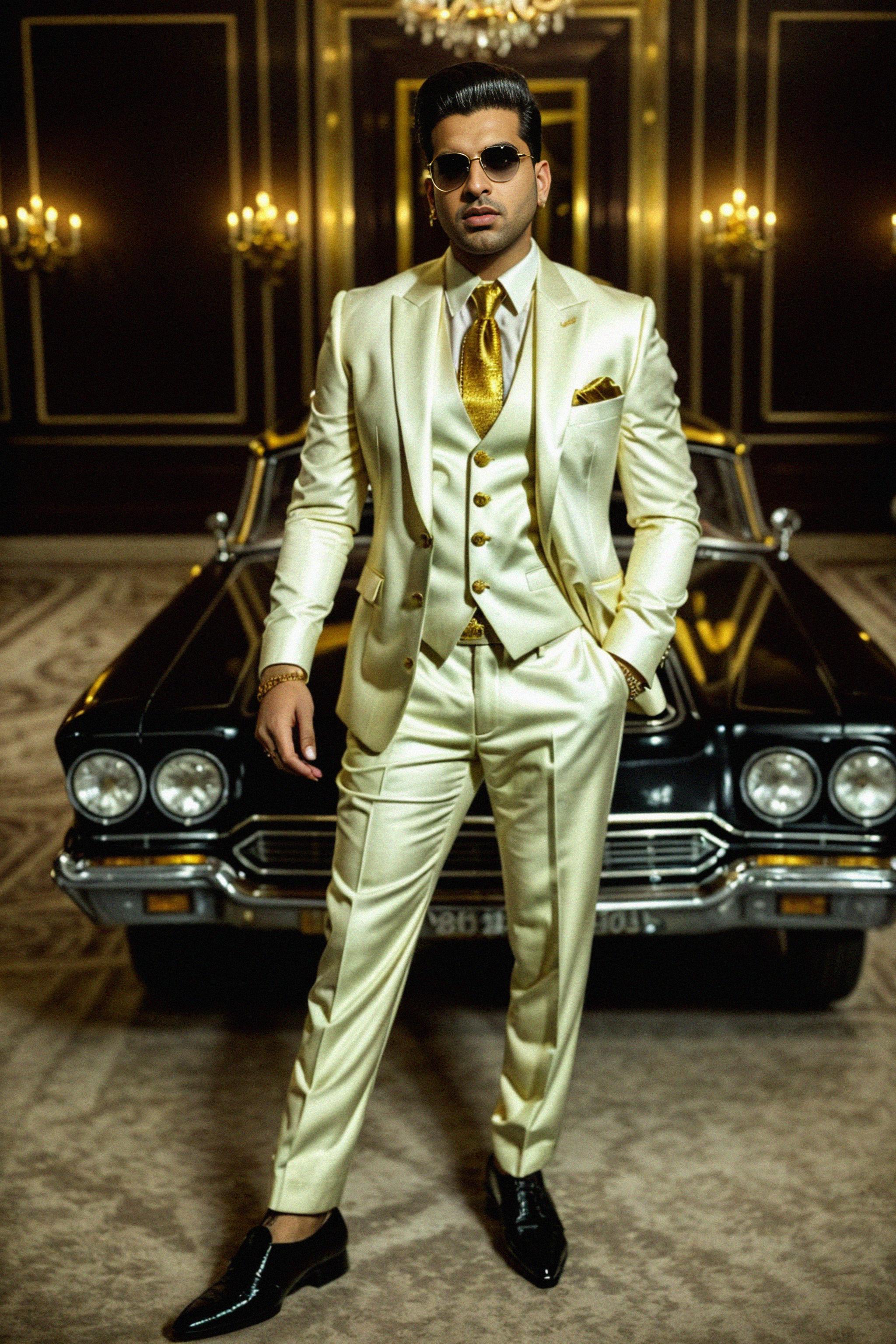 Beautiful man as a mobster, mafia, mafia outfit, tailored suits, chunky ...