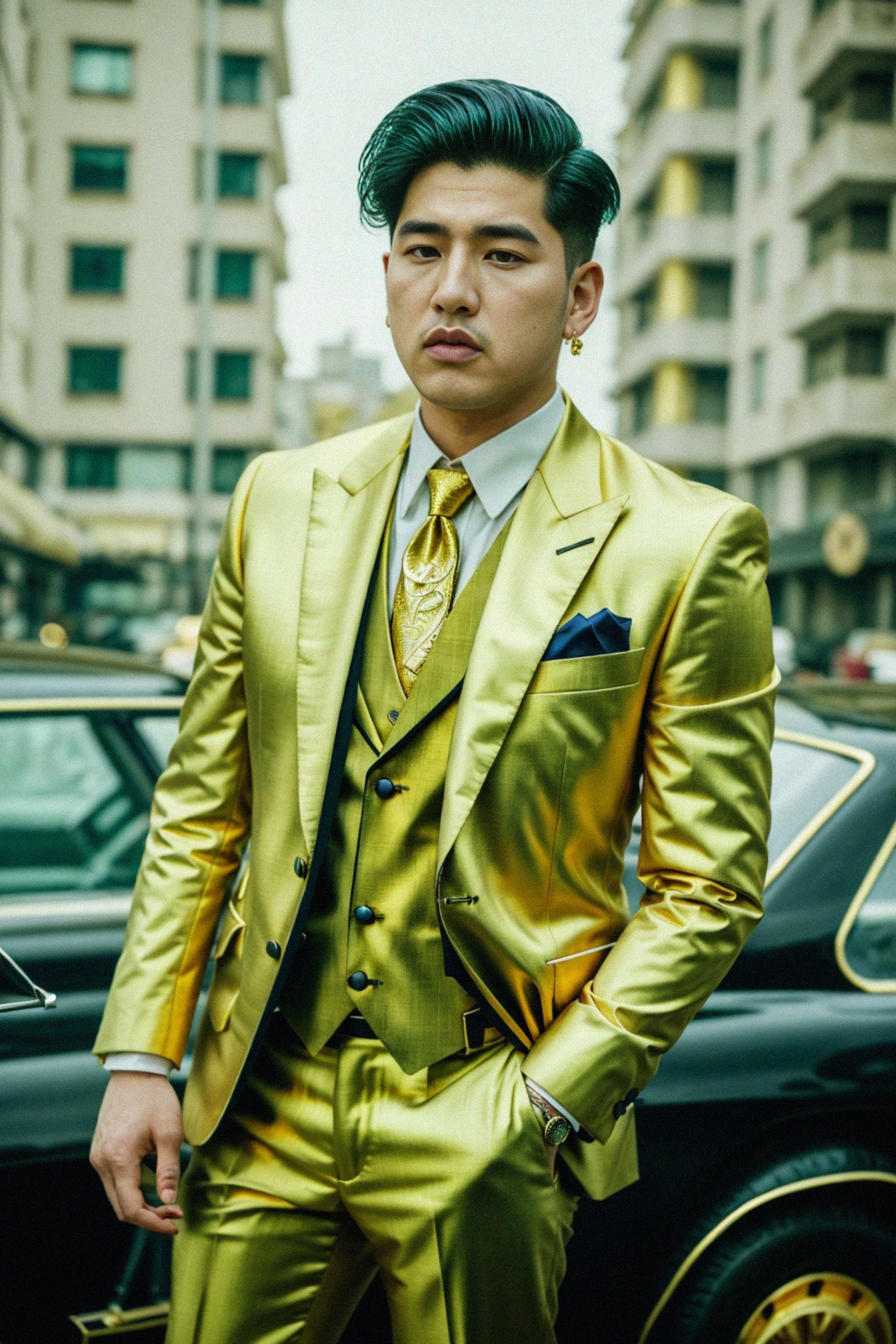 Beautiful man as a mobster, mafia, mafia outfit, tailored suits, chunky ...