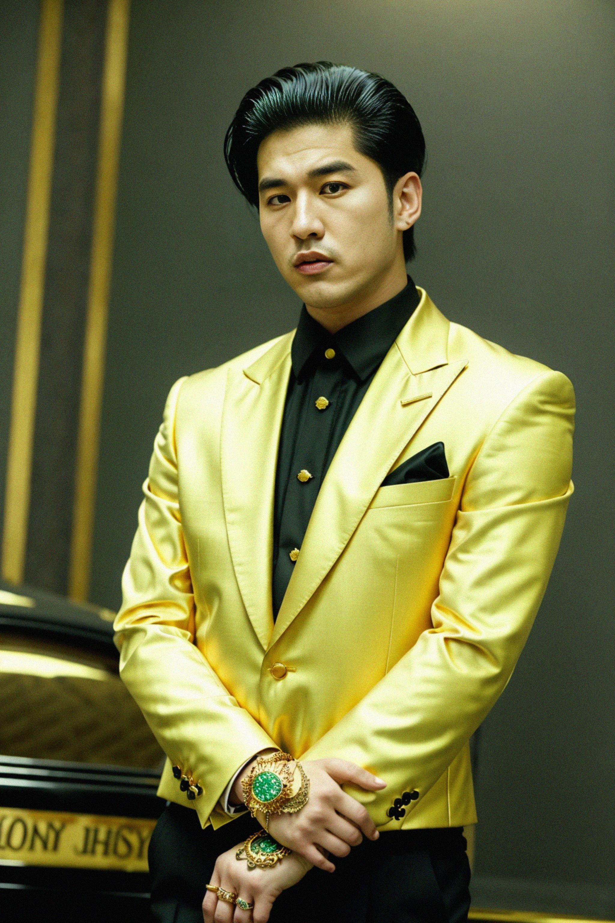 Beautiful man as a mobster, mafia, mafia outfit, tailored suits, chunky ...
