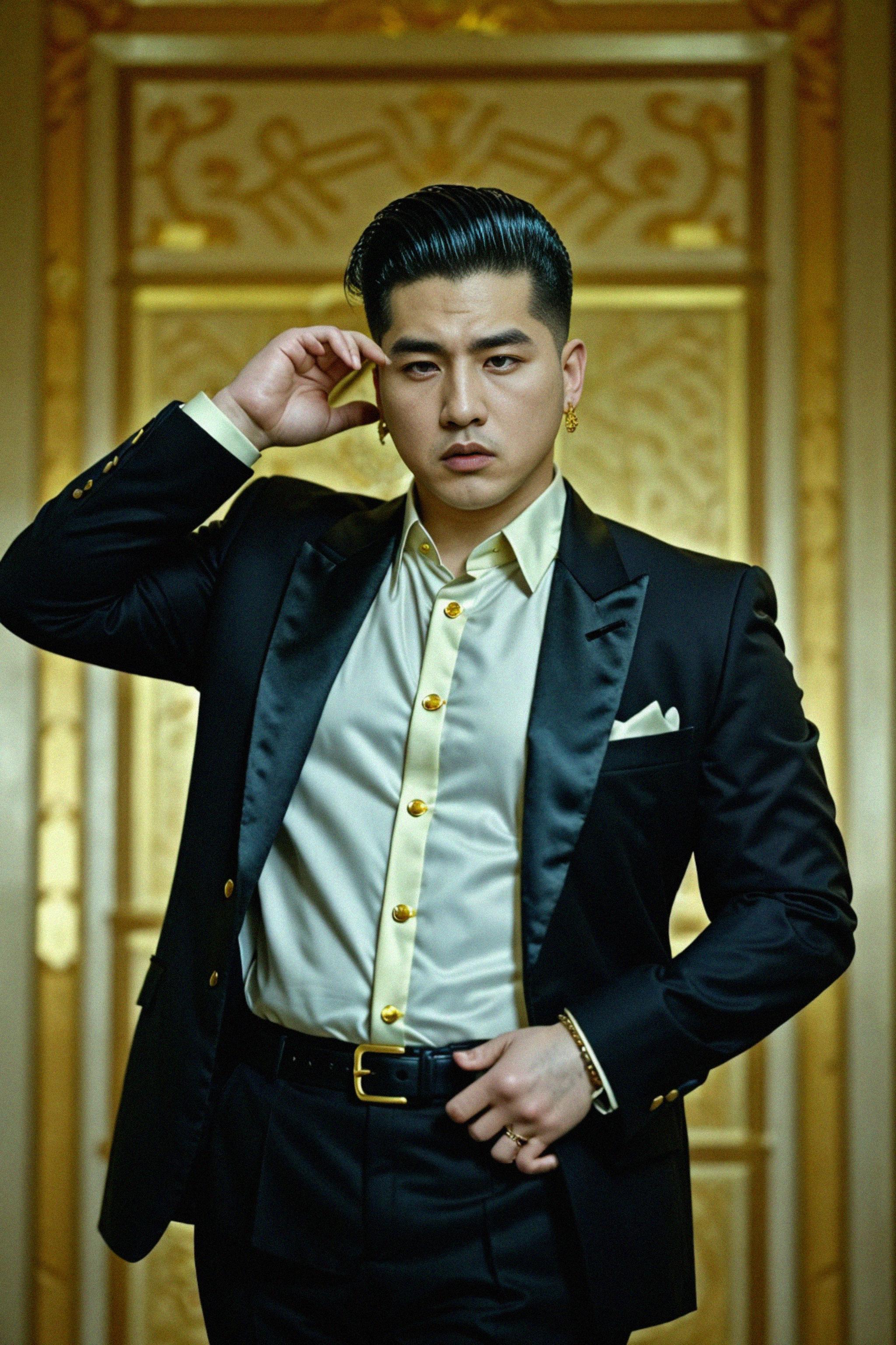 Beautiful man as a mobster, mafia, mafia outfit, tailored suits, chunky ...