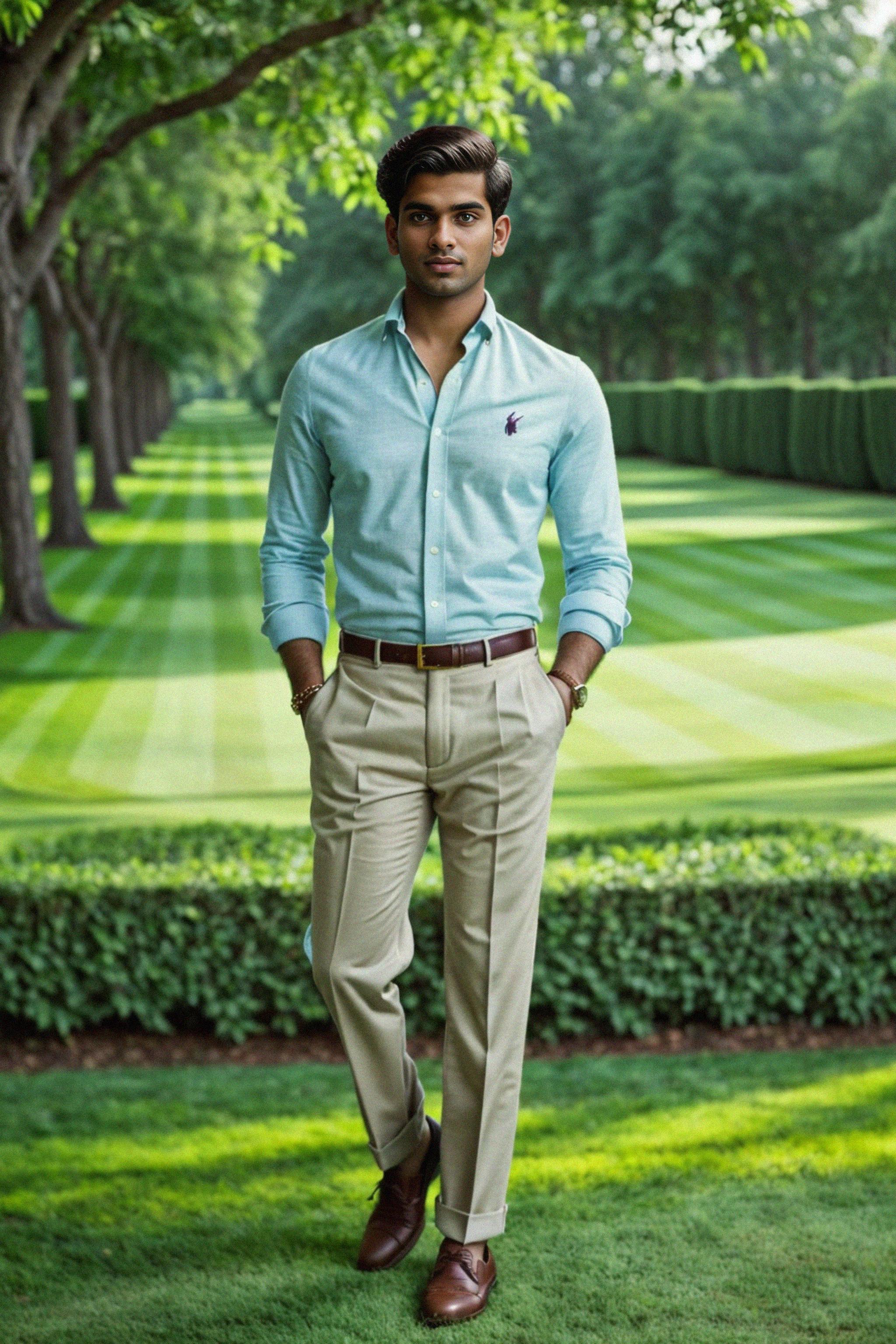 A man in preppy style, old money aesthetic, posh style, elite school ...
