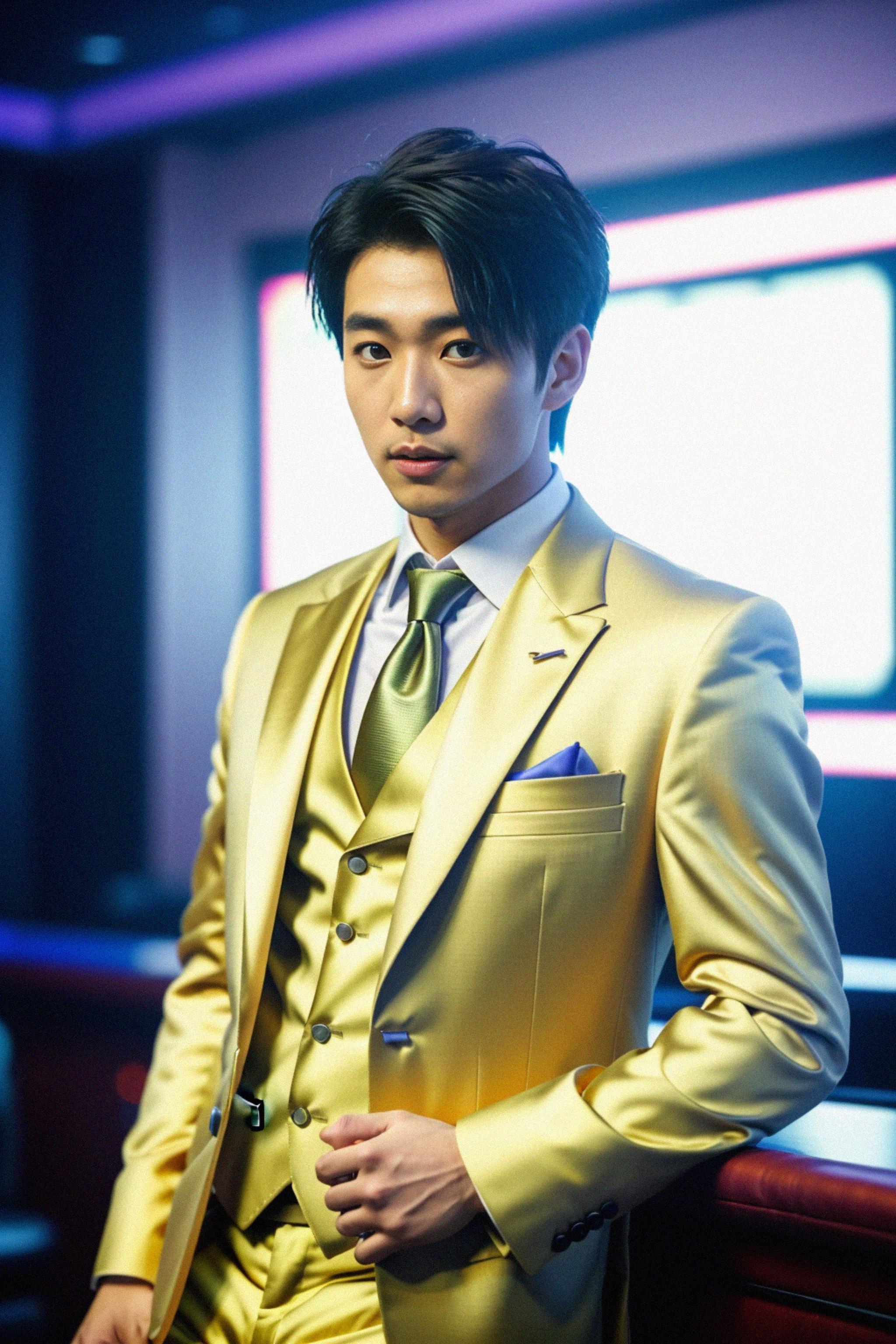 A man wearing silk suit] in night club, instagram photo, instagram, fit body' - #7628127 ...