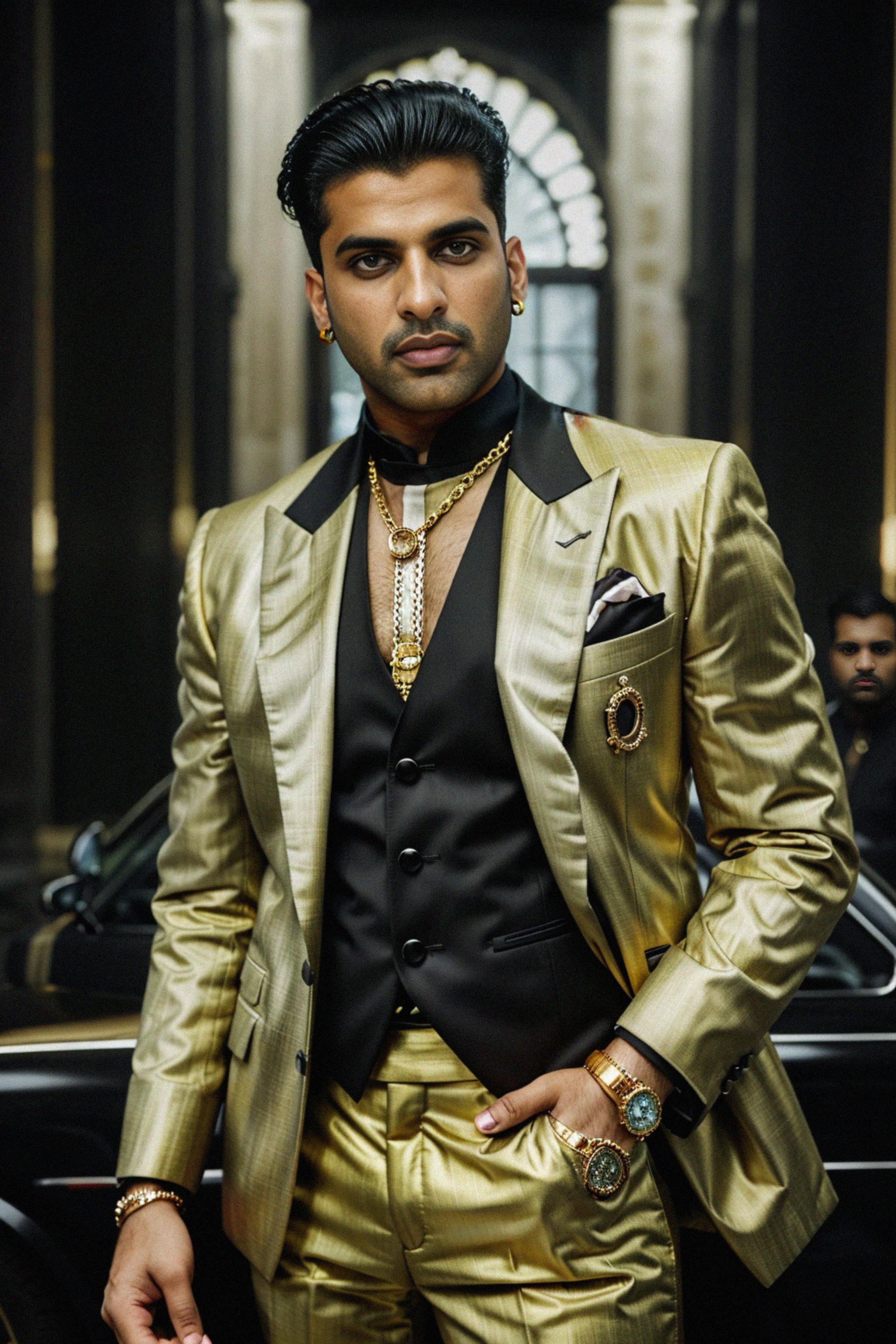 Beautiful man as a mobster, mafia, mafia outfit, tailored suits, chunky ...