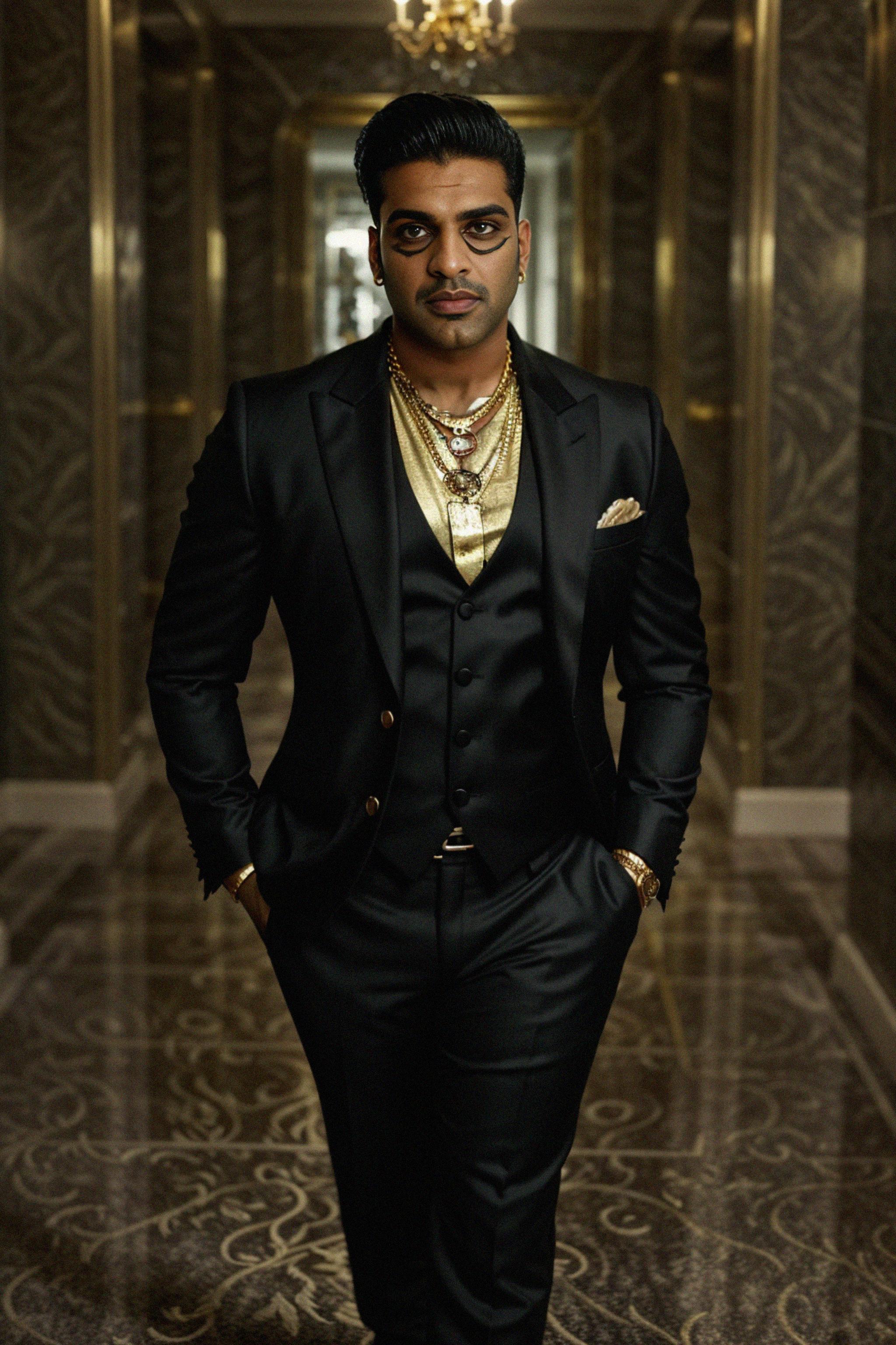 Beautiful man as a mobster, mafia, mafia outfit, tailored suits, chunky ...
