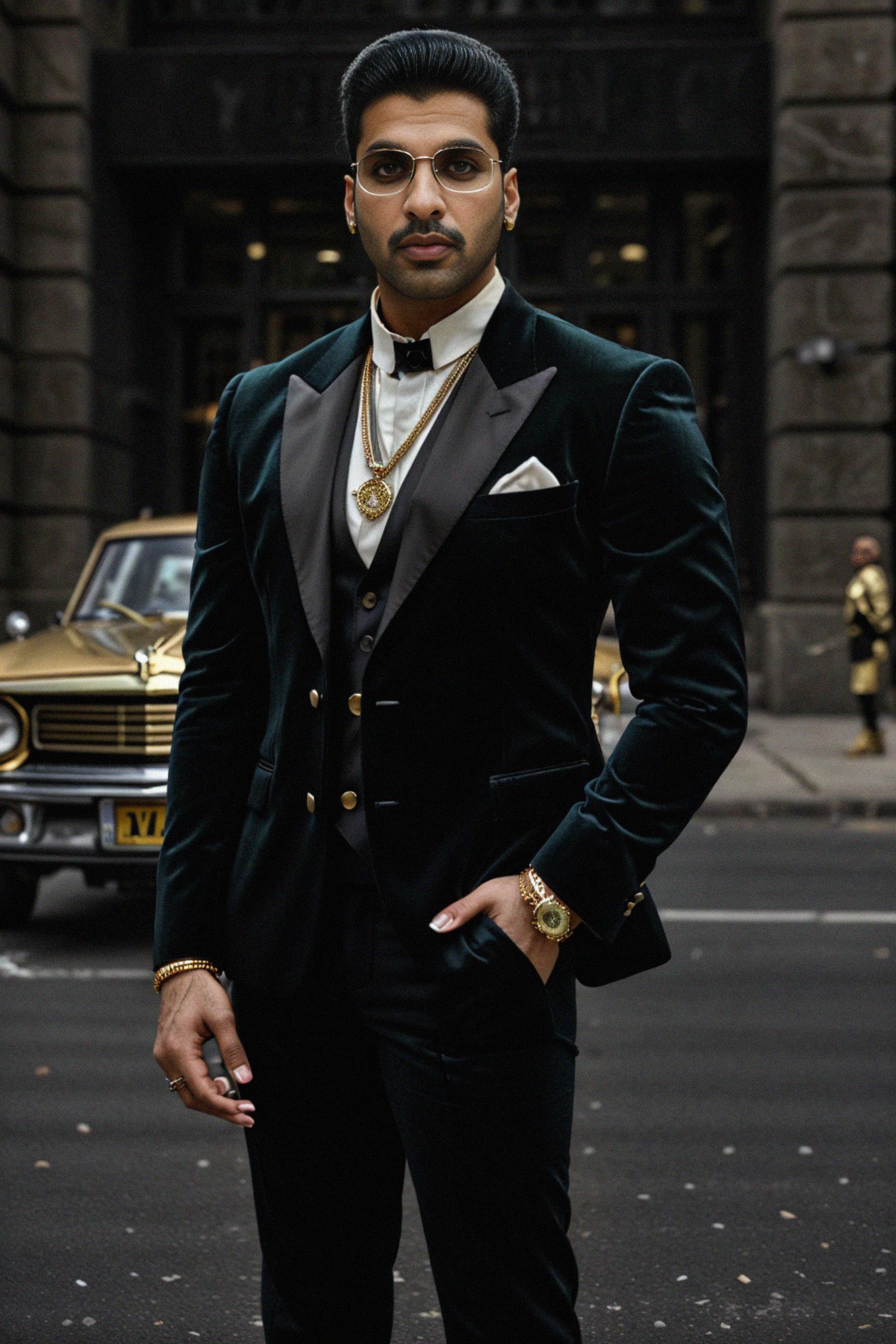 Beautiful man as a mobster, mafia, mafia outfit, tailored suits, chunky ...