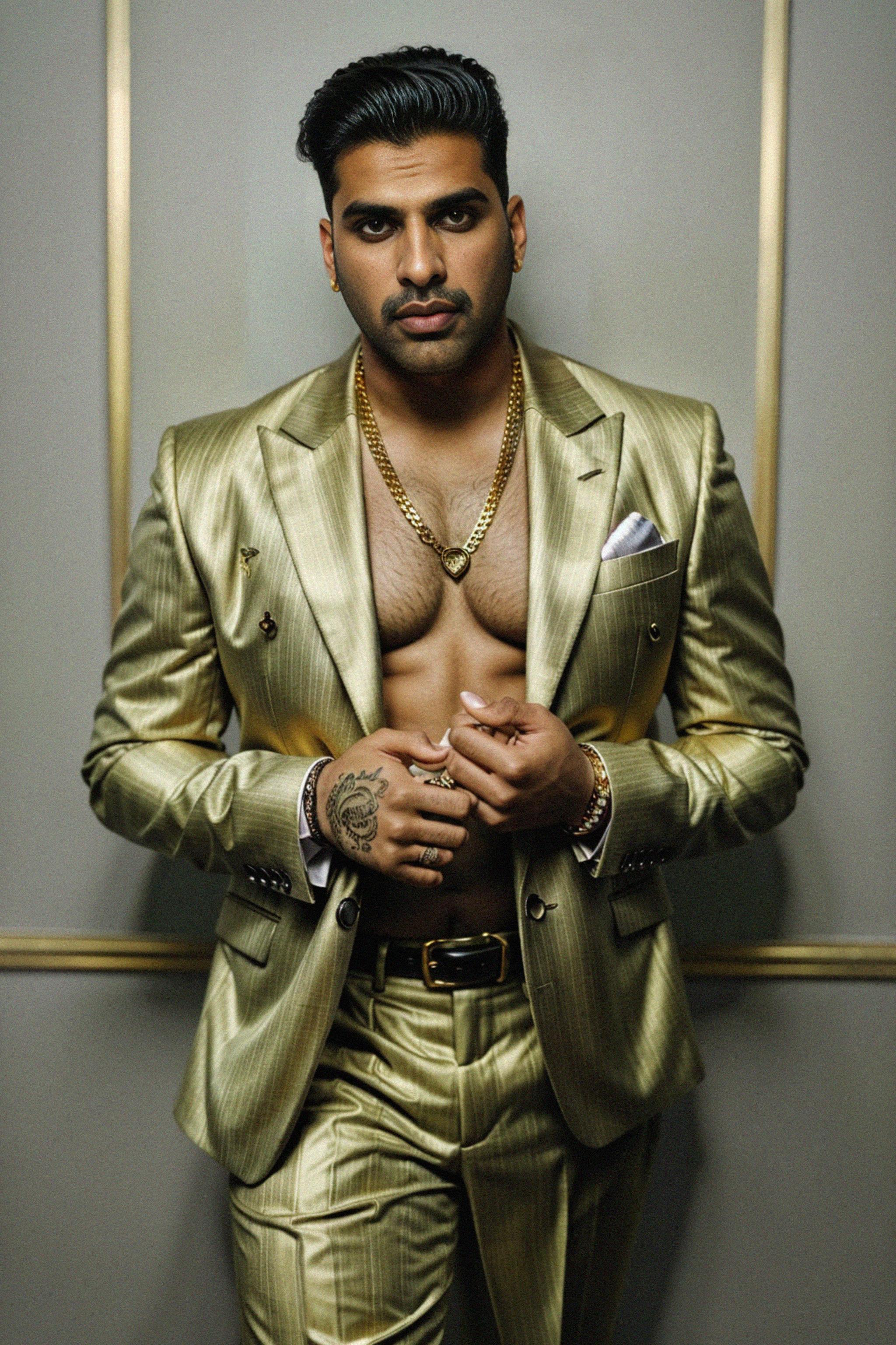 Beautiful man as a mobster, mafia, mafia outfit, tailored suits, chunky ...