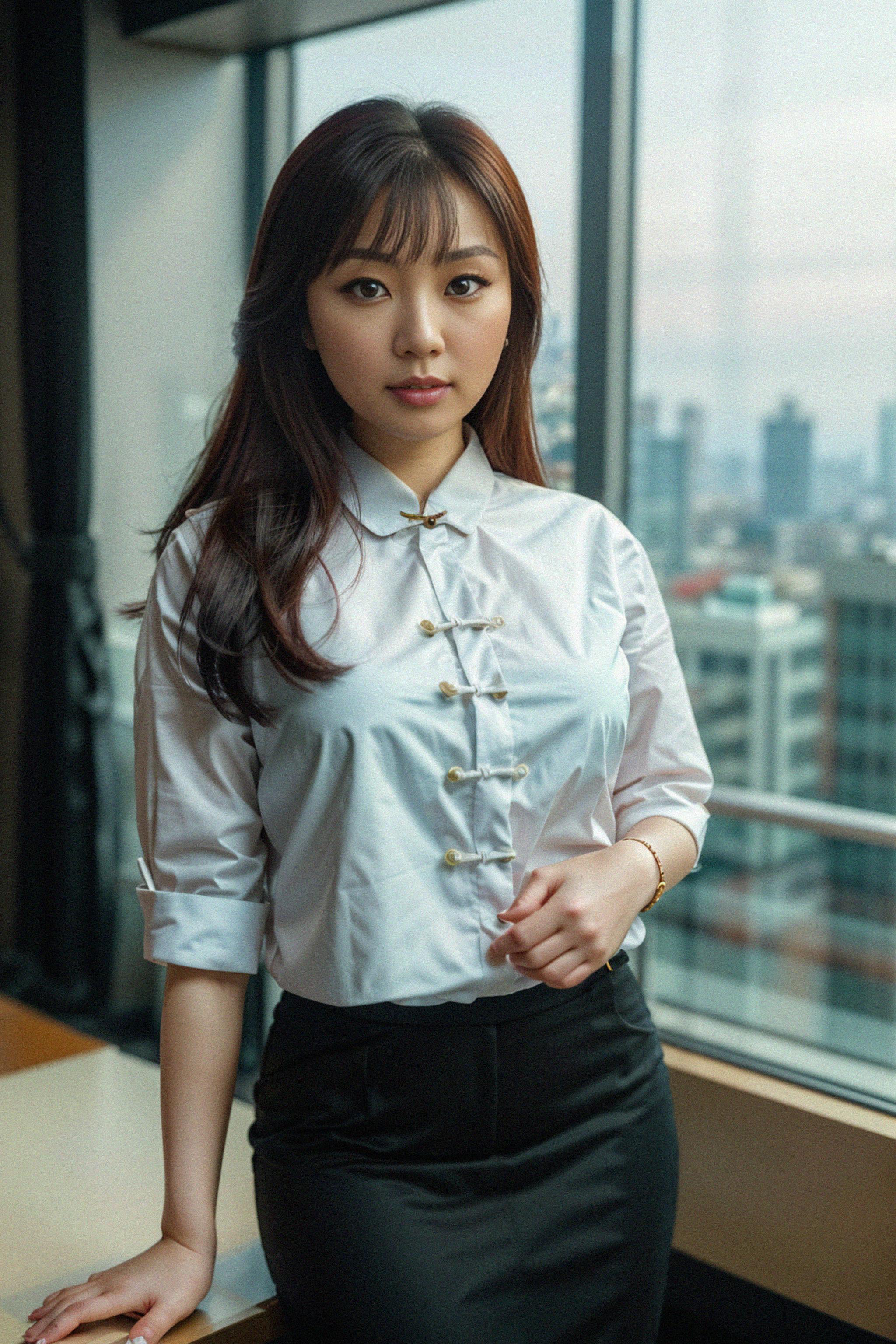 8k professional headshot of woman, crisp details, studio backdrop, executive... - #7717120 ...