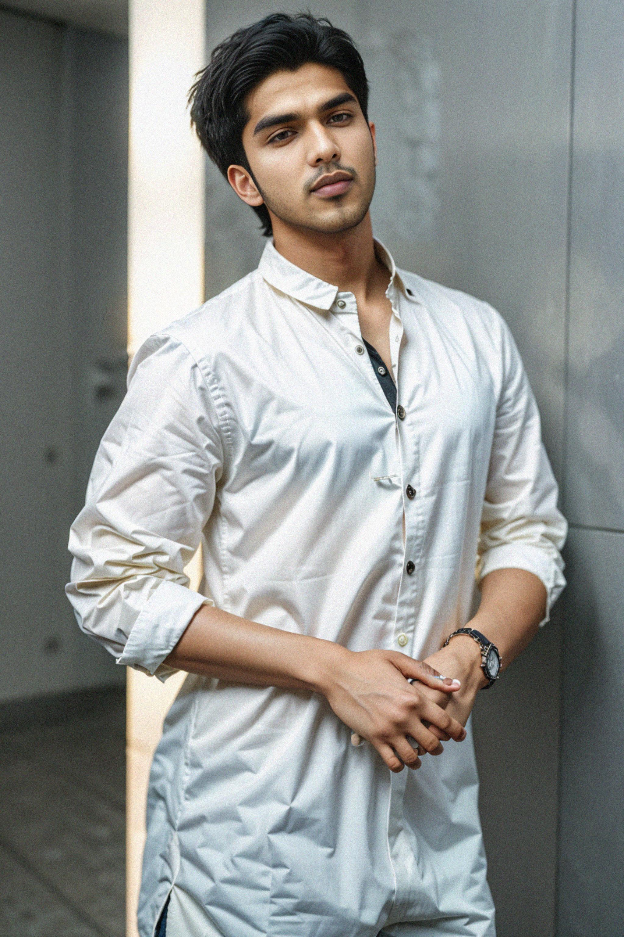 Korean man (with black hair) (as korean kpop k-pop idol) posing for ...