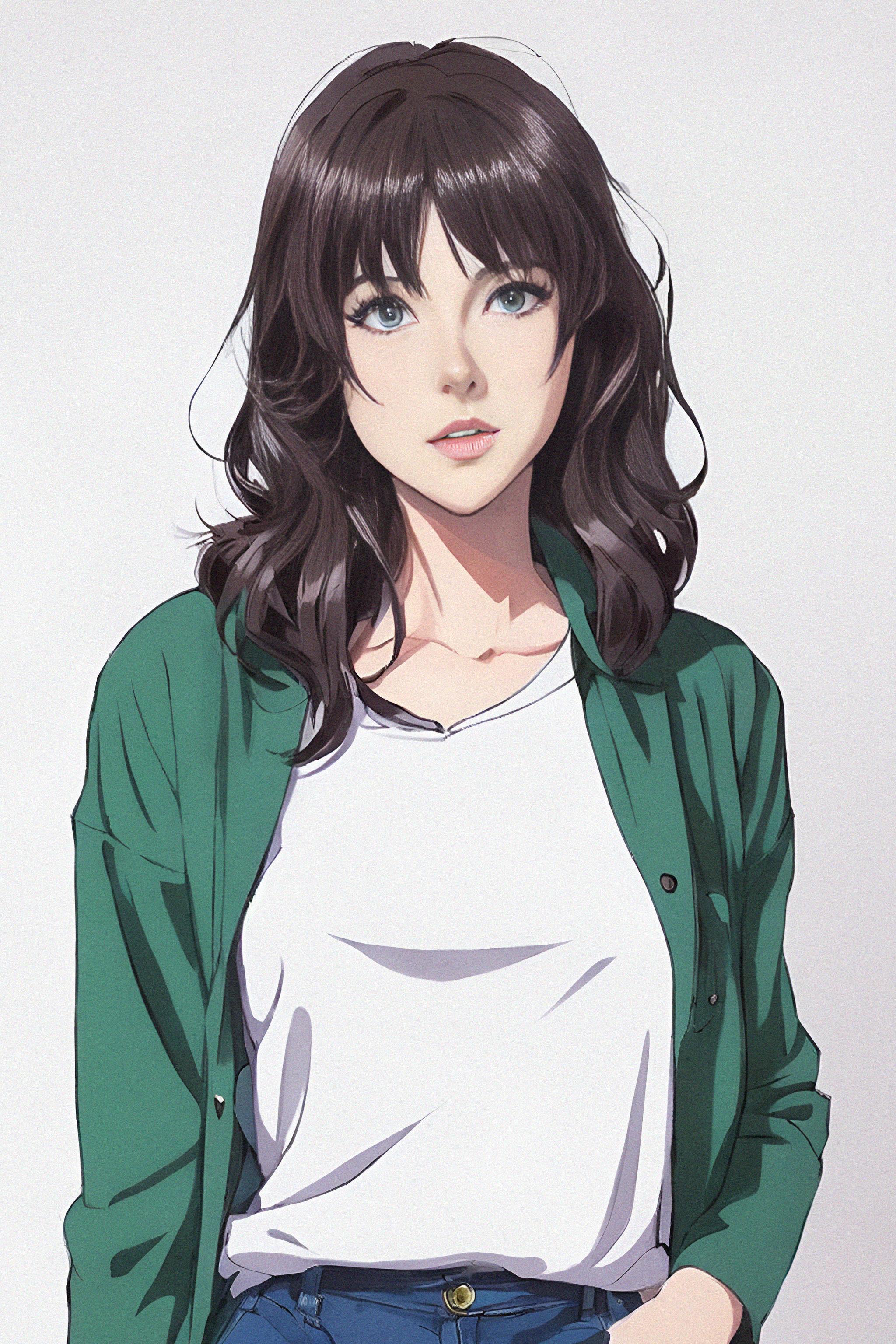 Woman as concept art of a line art anime anime illustration | | anime ...