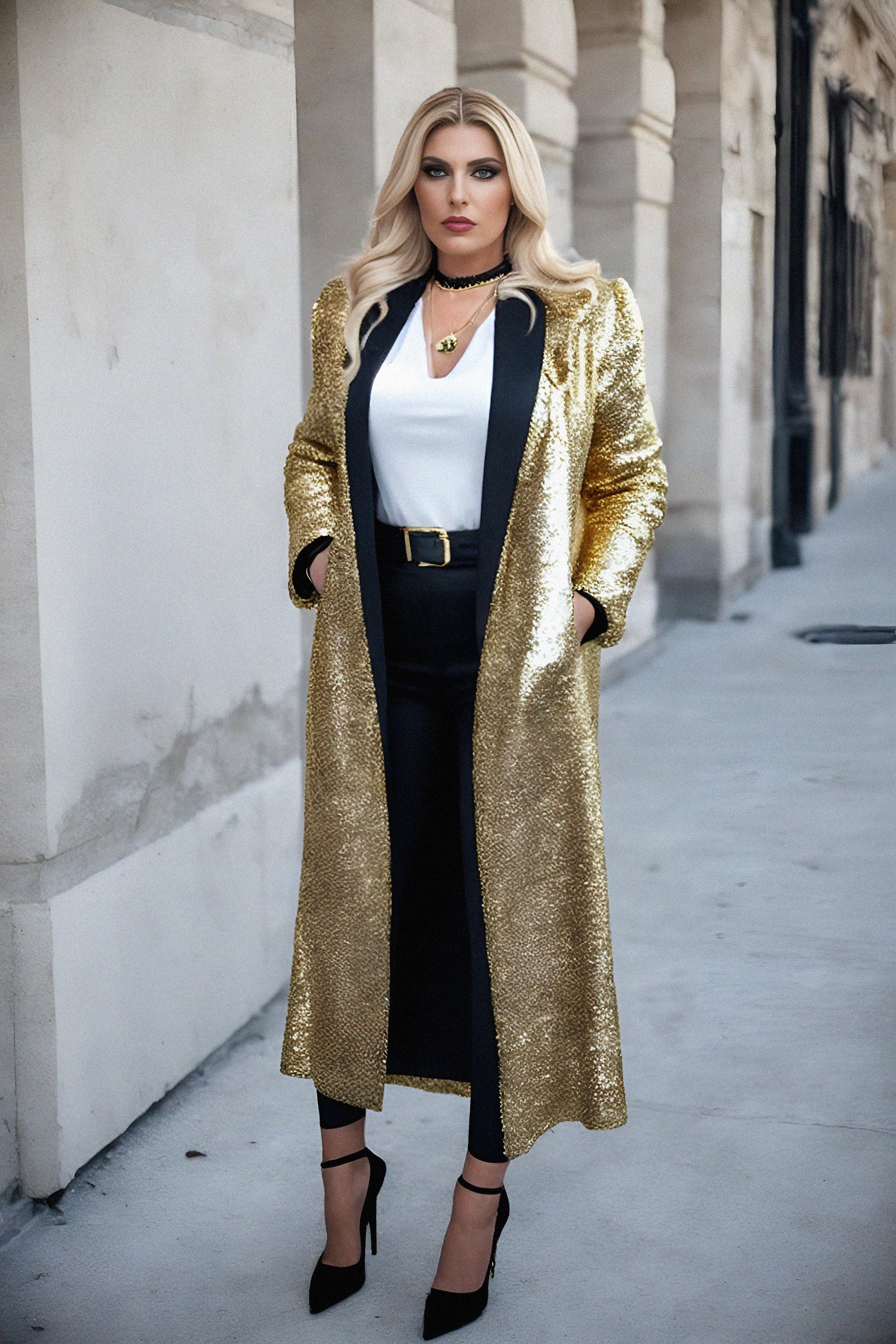 Beautiful woman as a mobster, mafia, mafia outfit, faux fur coats ...