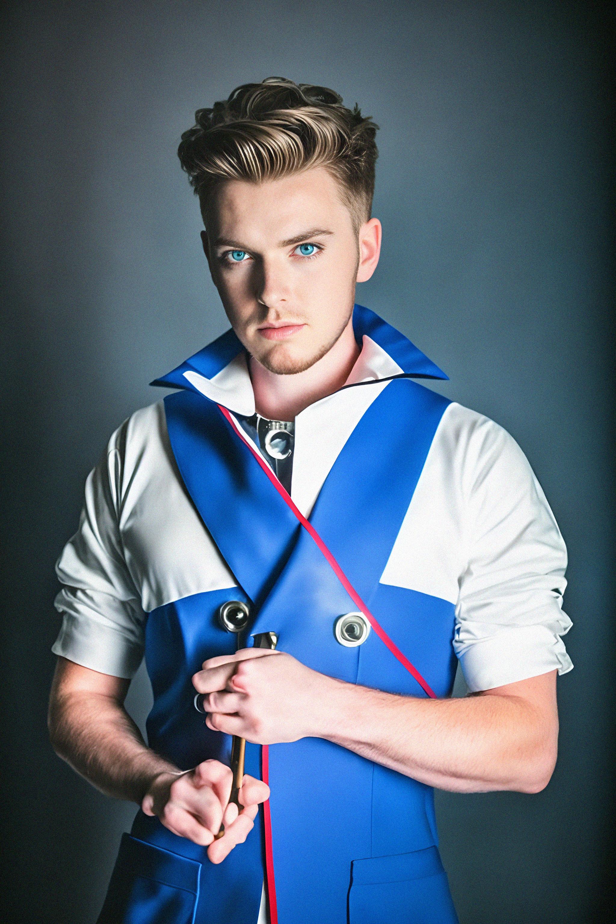 Cosplayer man as cosplay convention, studio lights - #8736379 - Royalty ...