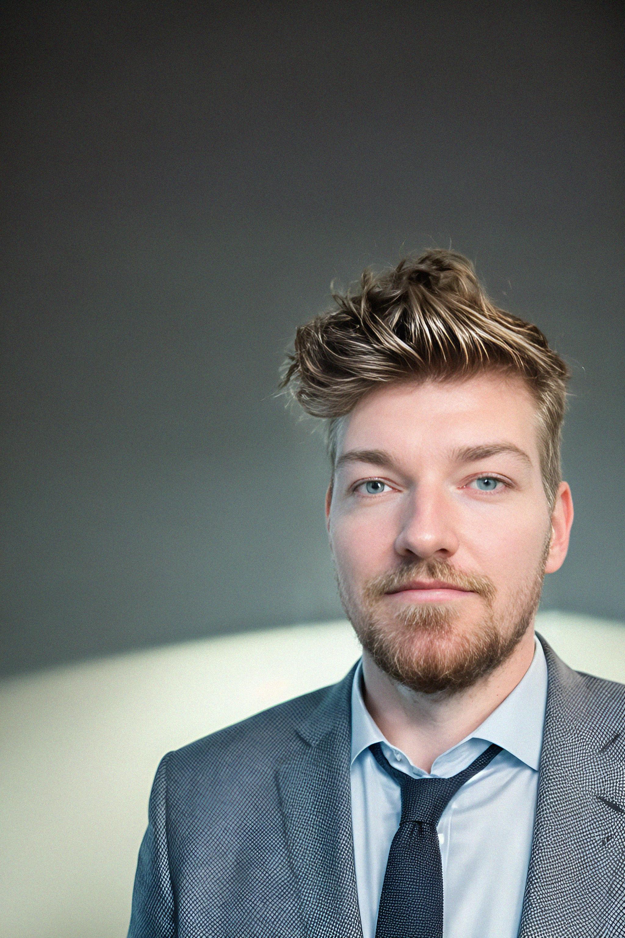 8k professional headshot of man, crisp details, studio backdrop ...