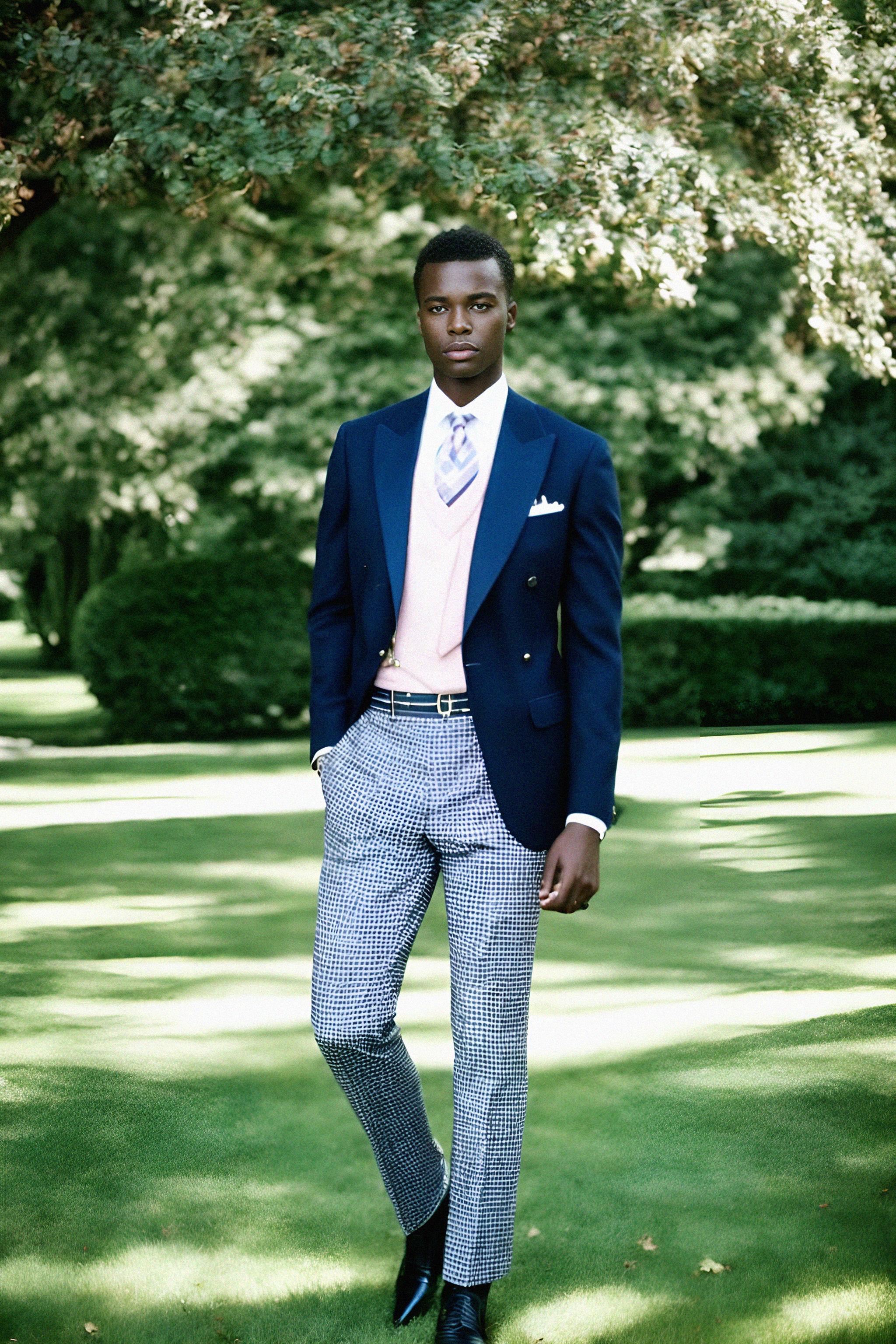 A man in preppy style, old money aesthetic, posh style, elite school ...