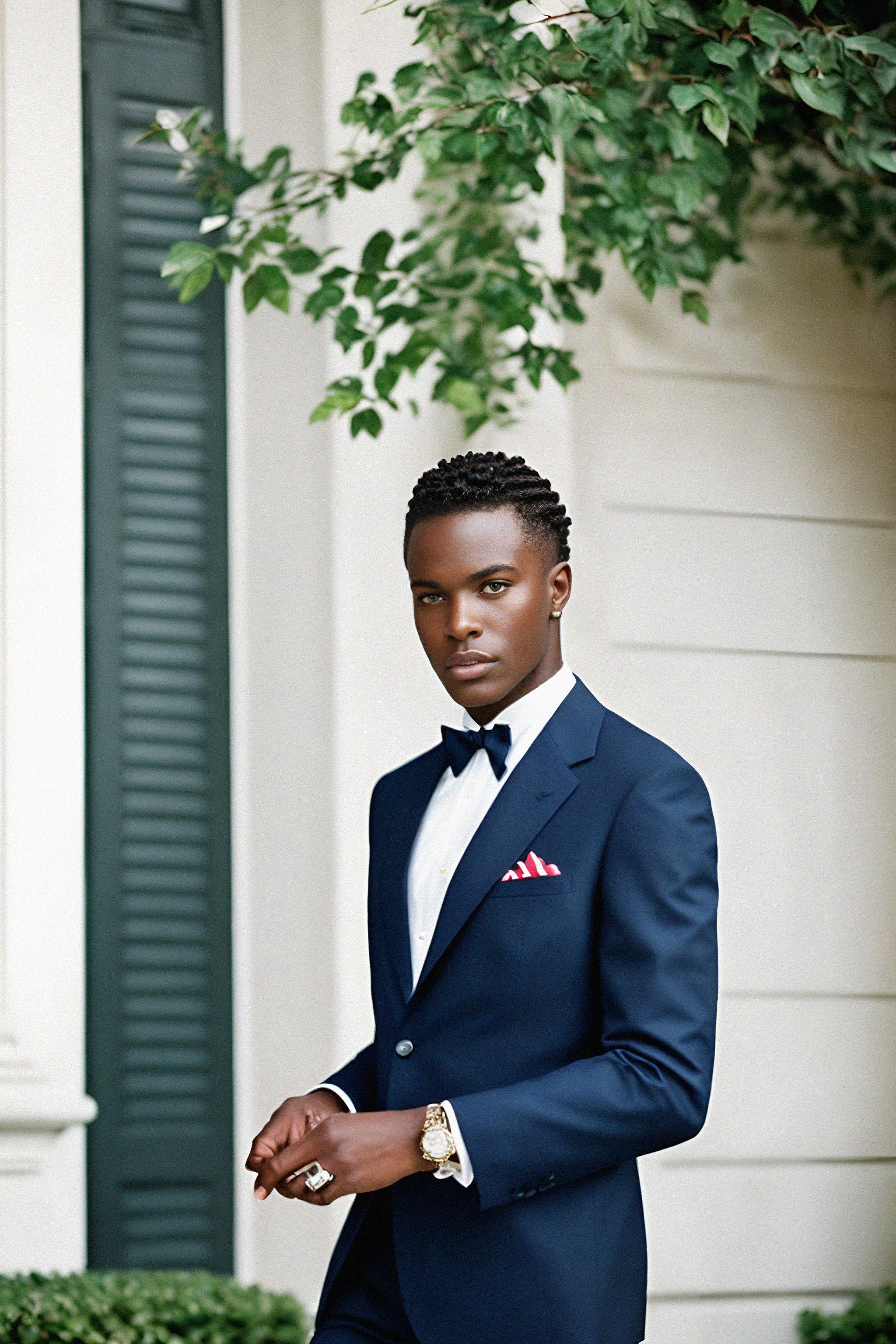 A man in preppy style, old money aesthetic, posh style, elite school ...