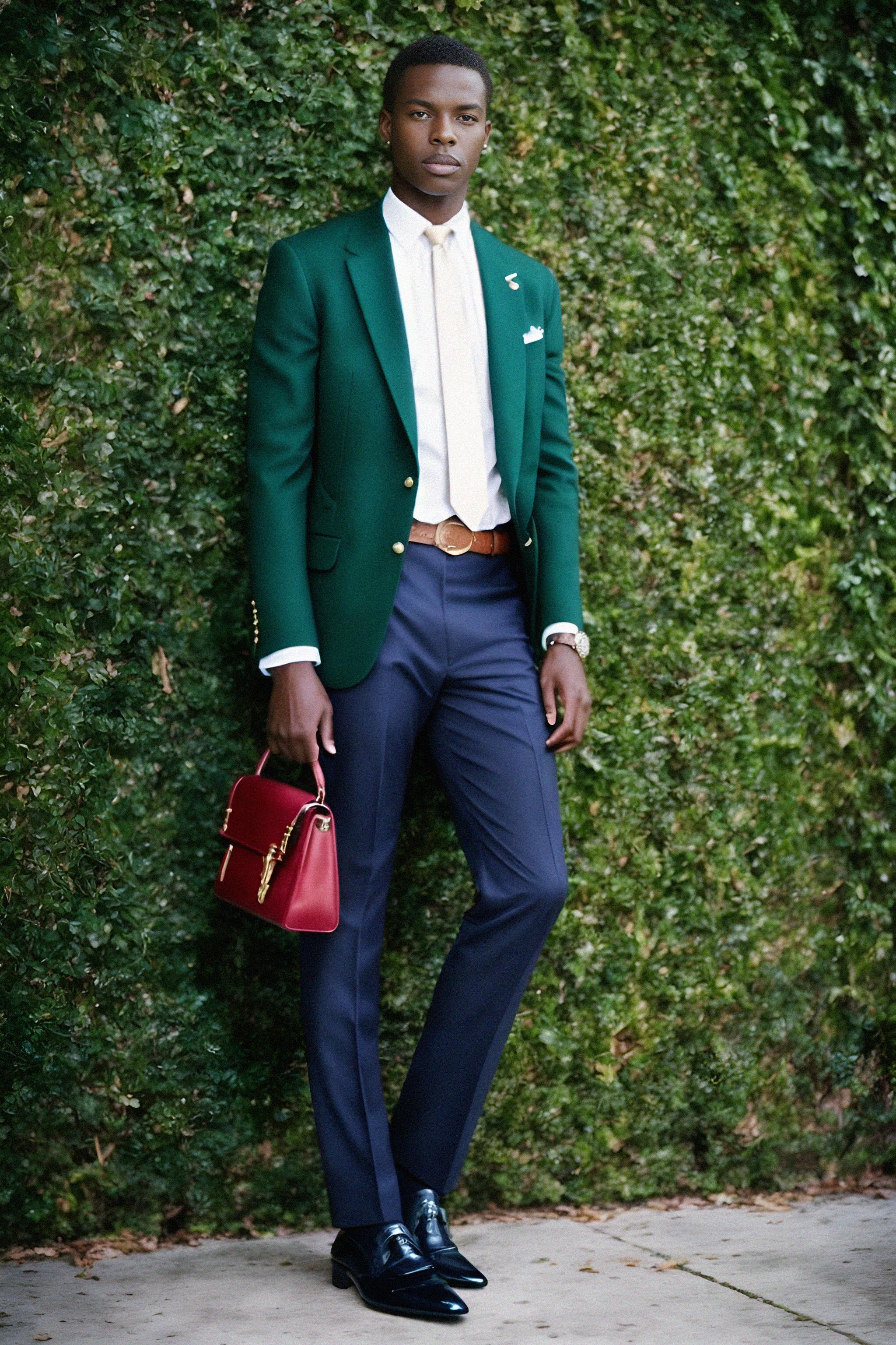 A man in preppy style, old money aesthetic, posh style, elite school ...