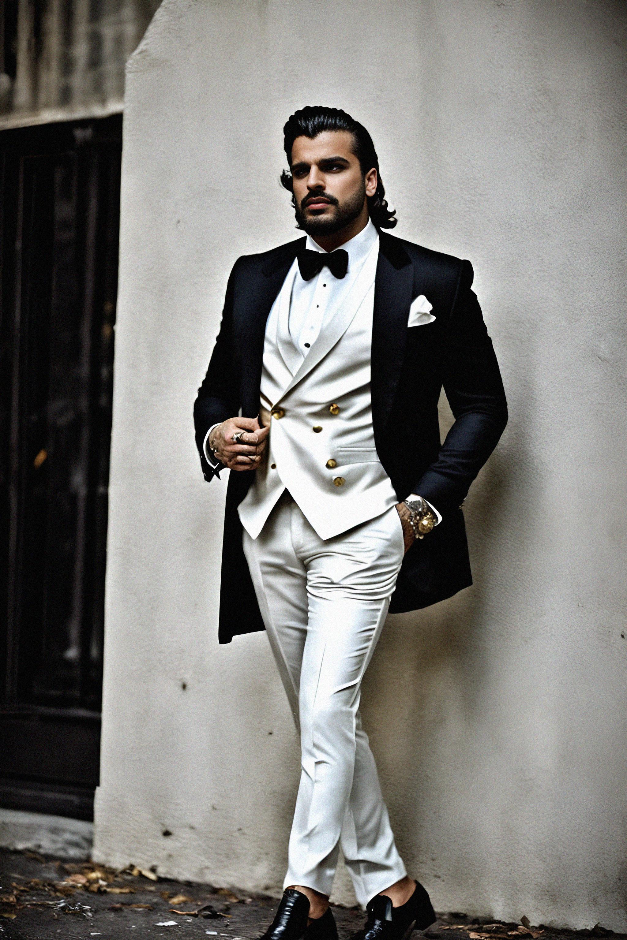Beautiful man as a mobster, mafia, mafia outfit, tailored suits, chunky ...