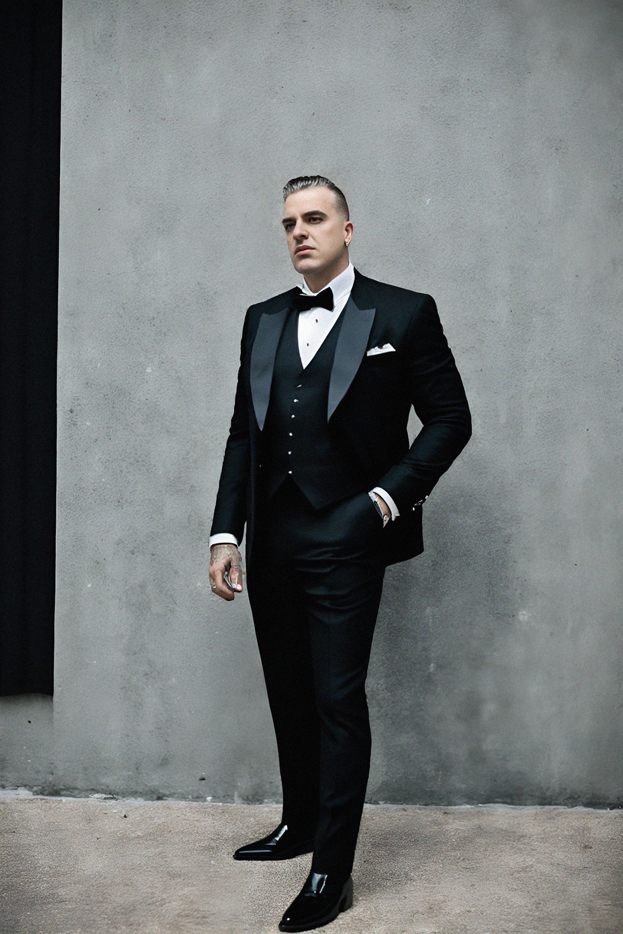 Beautiful man as a mobster, mafia, mafia outfit, tailored suits, chunky ...