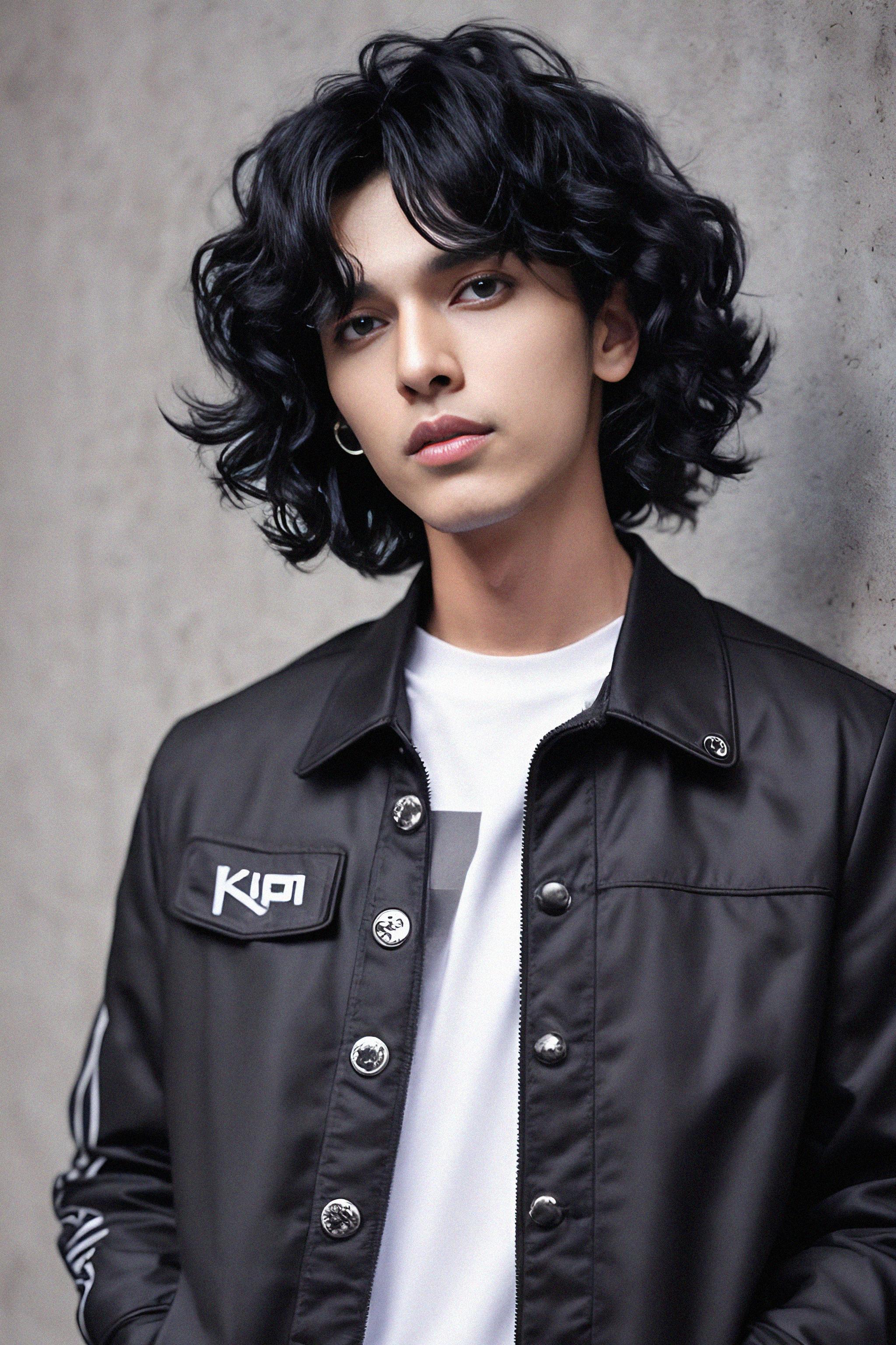 Korean man (with black hair) (as korean kpop k-pop idol) posing for ...