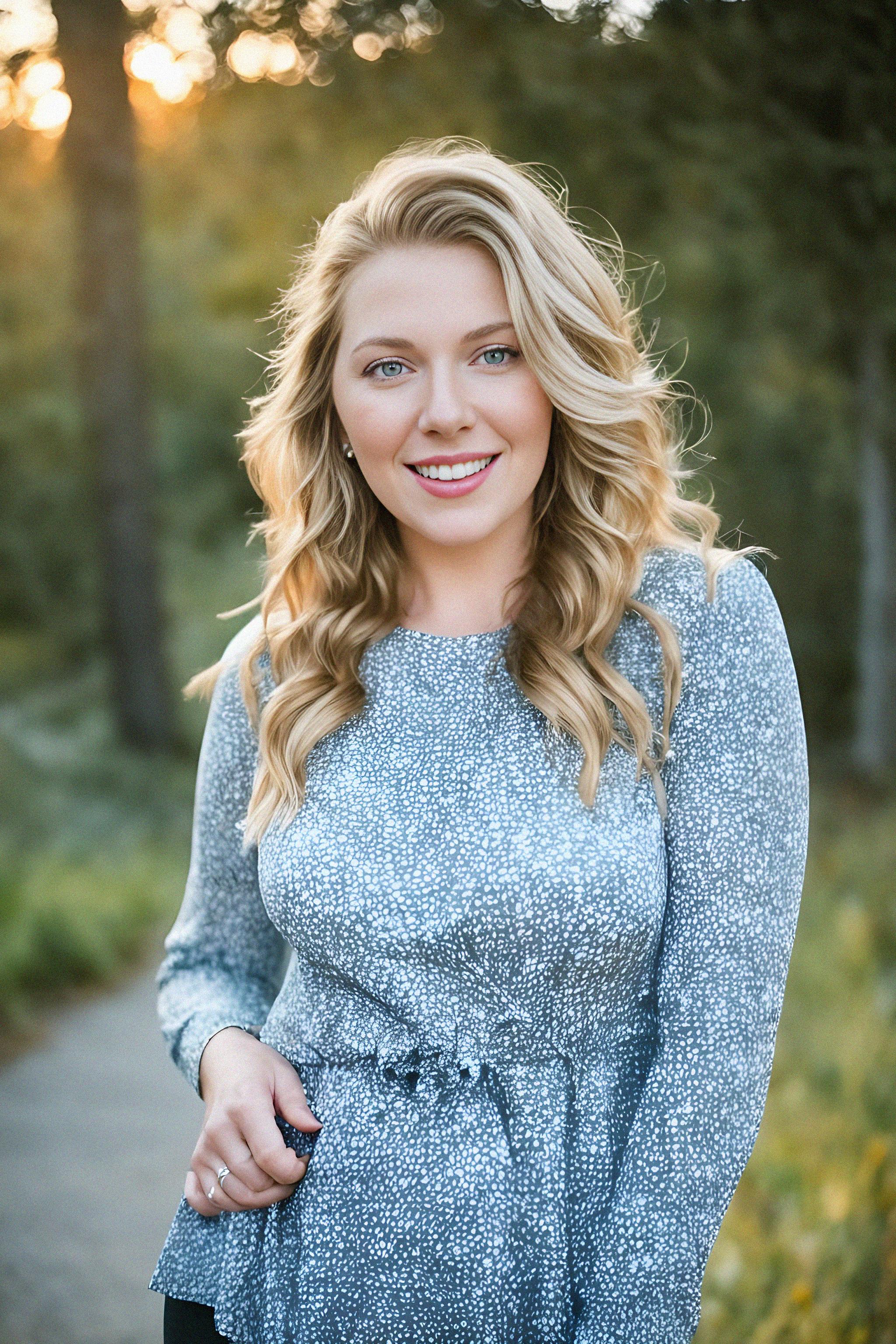 Full body shot of smiling woman in engagement photoshoot. engagement ...