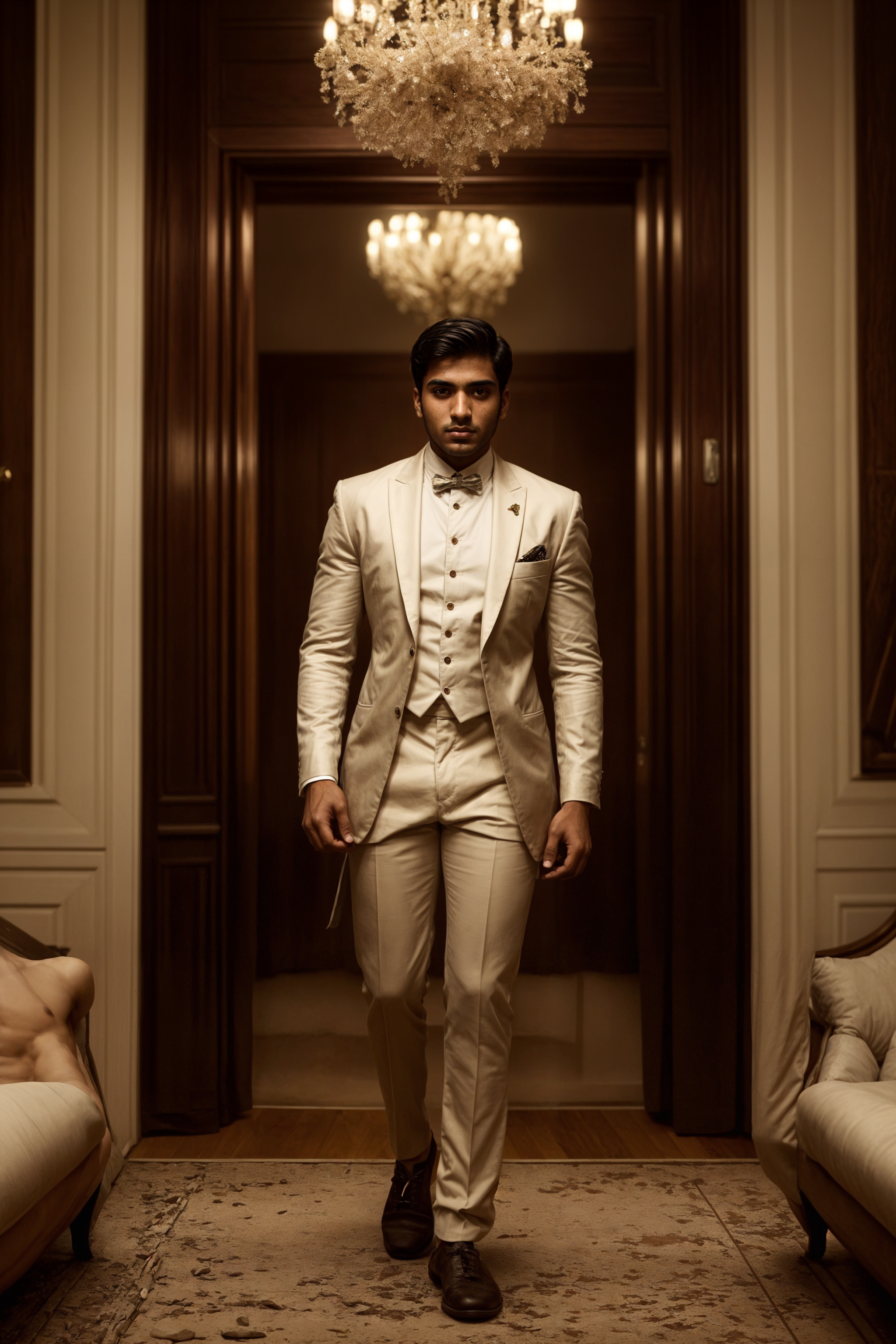 A man wearing luxurious suit in luxury restaurant, instagram photo ...