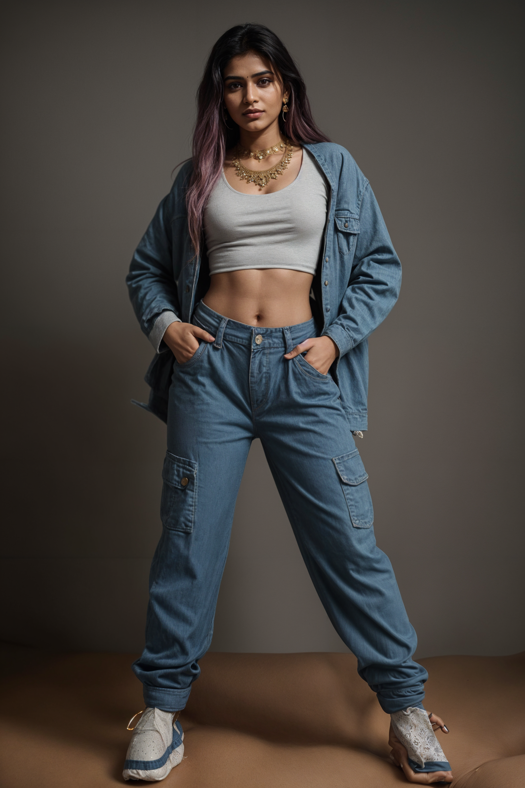Woman wearing Y2K aesthetic, 2000s fashion, aughts style, noughties ...