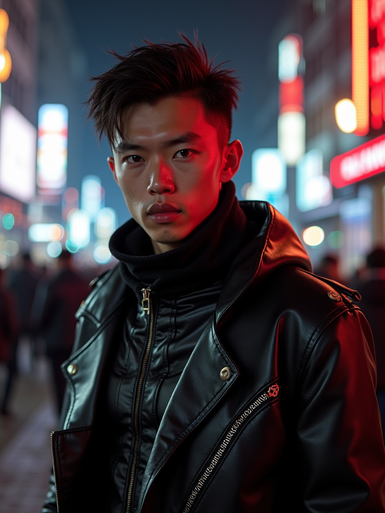 Man outside techno party outside berghain night club in berlin at night ...