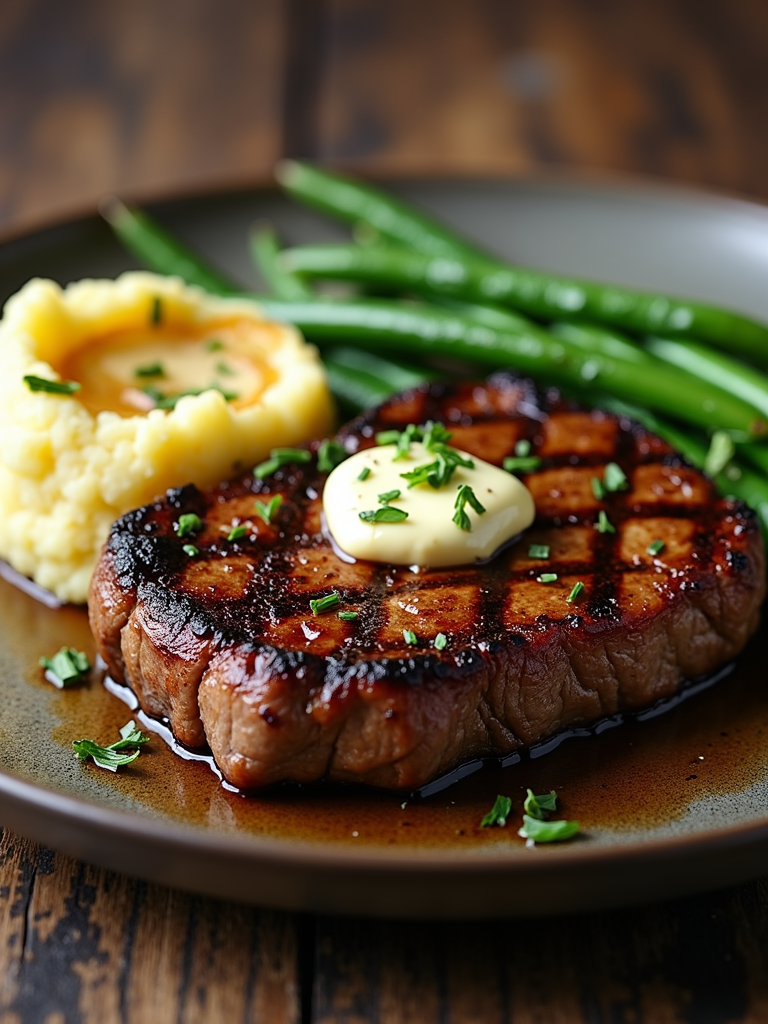 A close-up, ultra-realistic photograph perfect for a cookbook captures ...