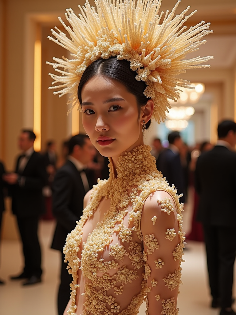 Woman mingling with A-list celebrities inside the Met Gala main hall ...