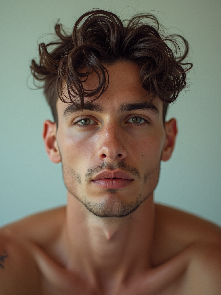 Model reimagined as a modern art portrait. Creative composition, modern ...