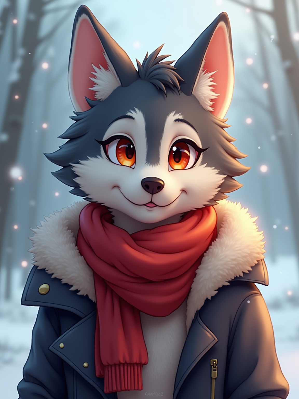 Furry character of husky fursona of woman with beautiful husky features ...