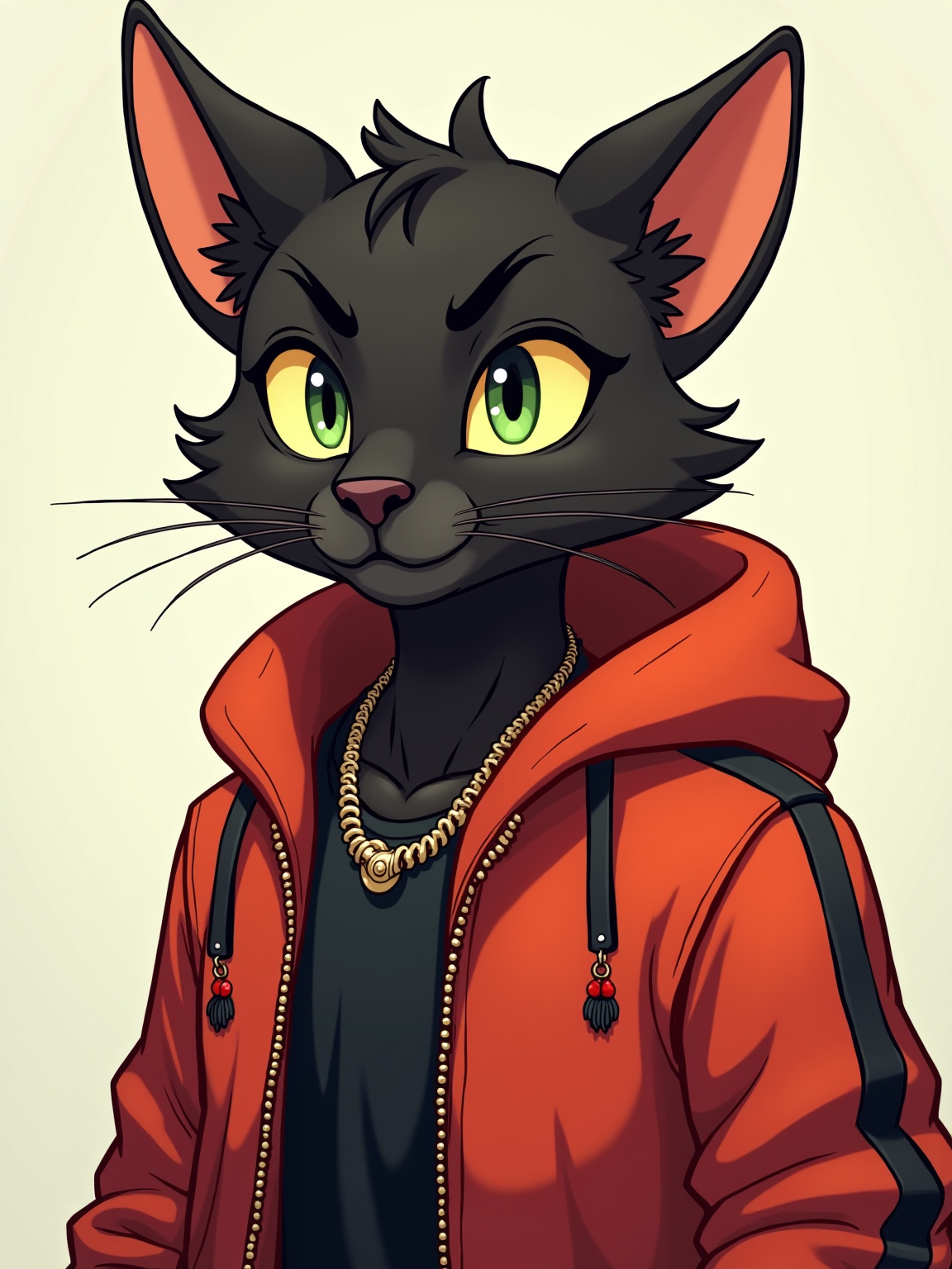 Furry character of cat fursona of man with cool feline features, sleek ...