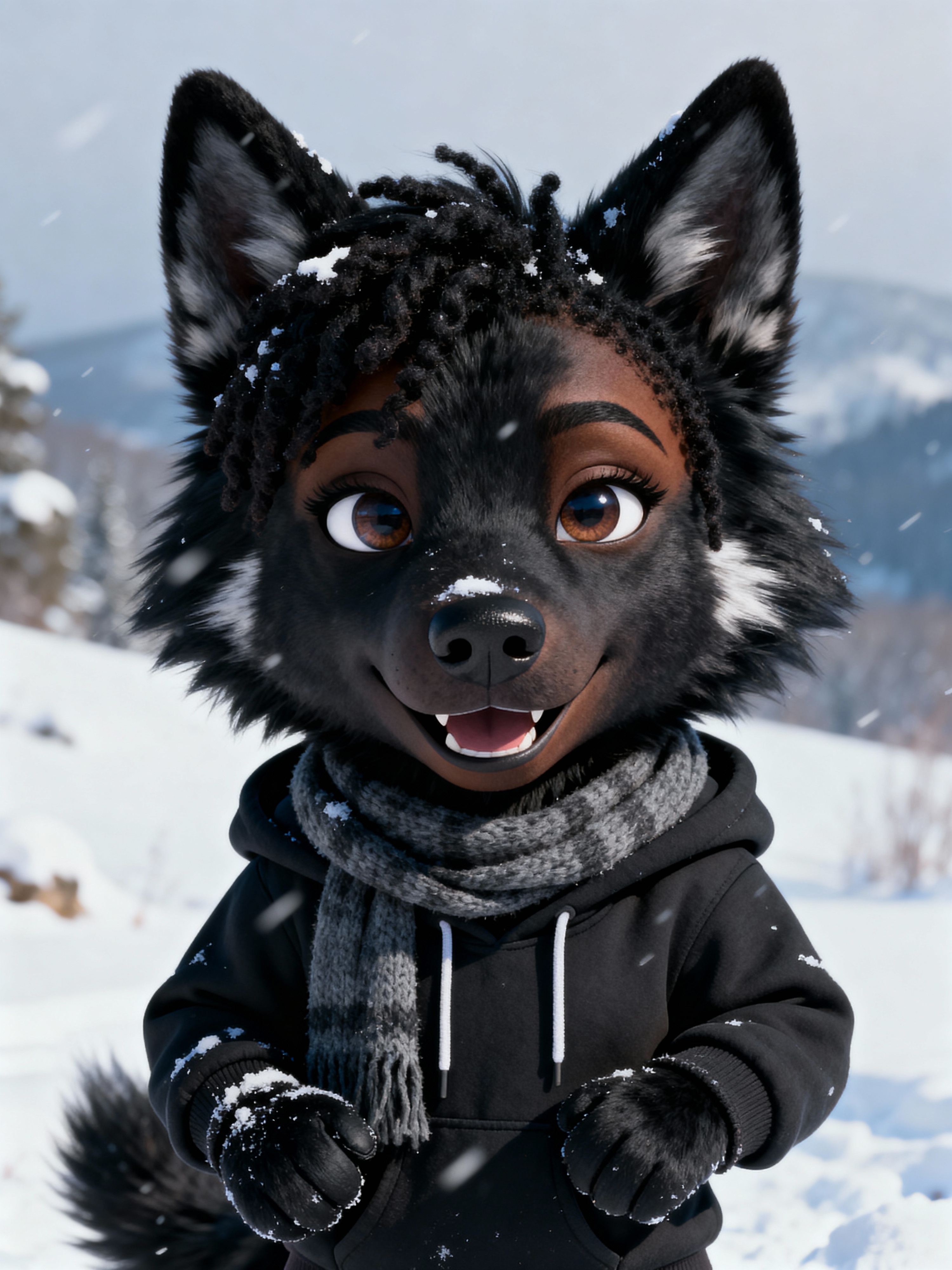Furry character of husky fursona of woman with beautiful husky features ...